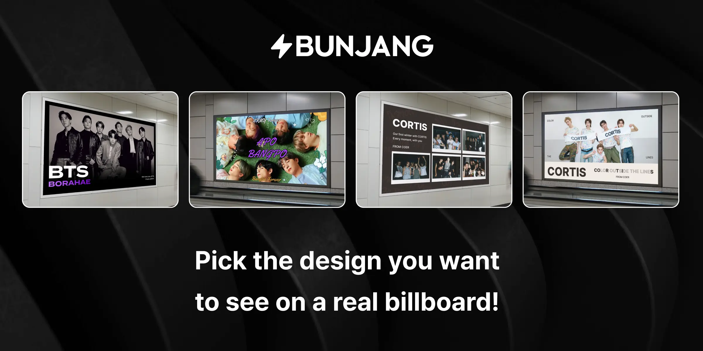 New Year Billboard in Seoul on BUNJANG | Vote for the Billboard Design